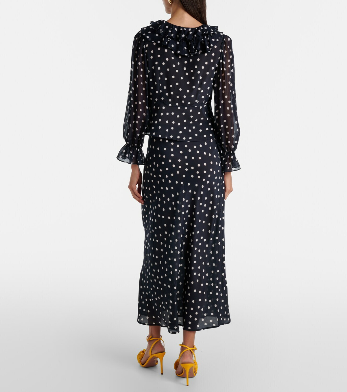 Rixo Lasca polka-dot silk top Rixo