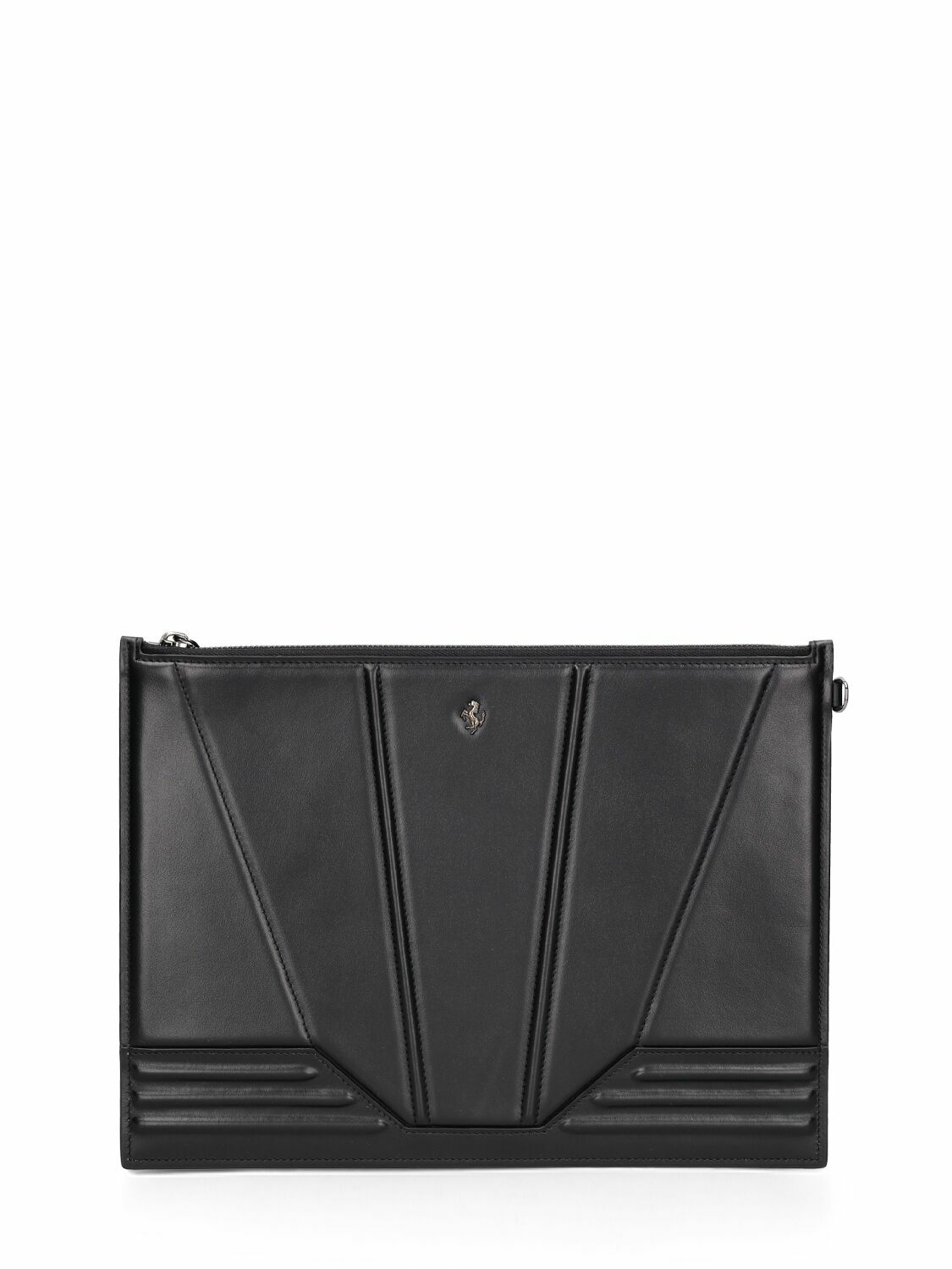 FERRARI - Large Smooth Leather Pouch Ferrari