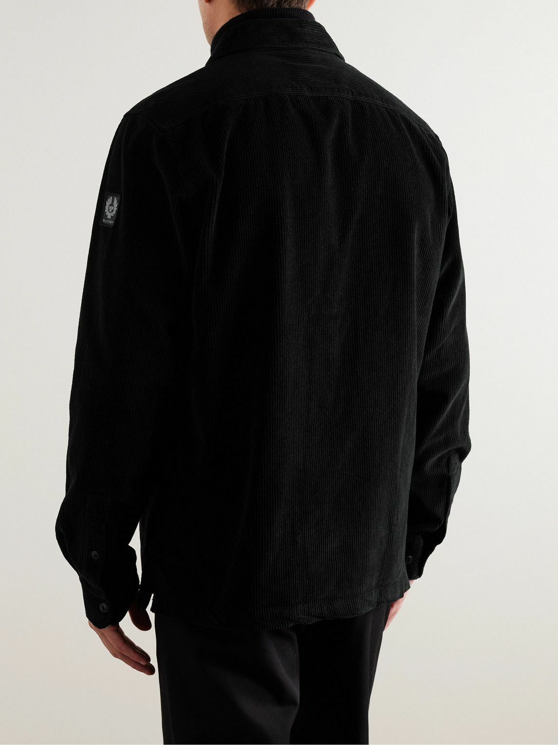 Belstaff - Fallgate Twill-Trimmed Cotton-Corduroy Overshirt - Black ...