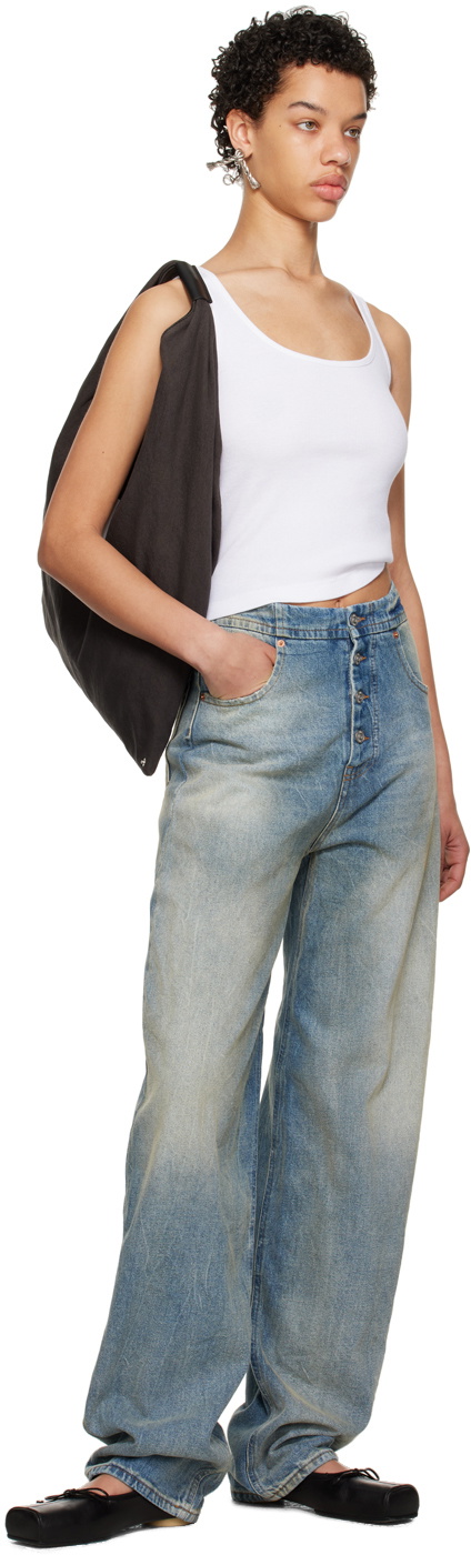 MM6 Maison Margiela Blue Faded Jeans MM6 Maison Margiela