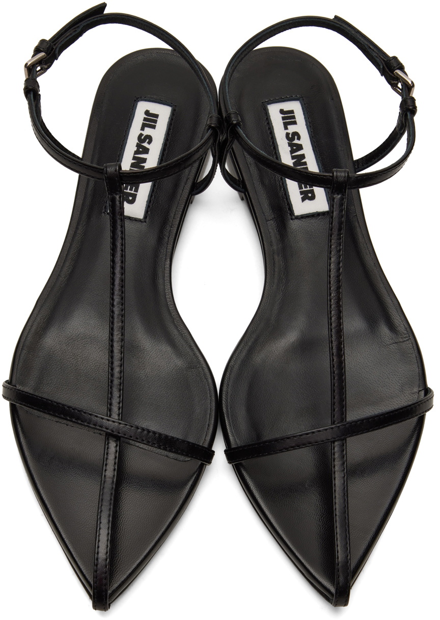 Jil Sander Black Tripon Flat Sandals Jil Sander