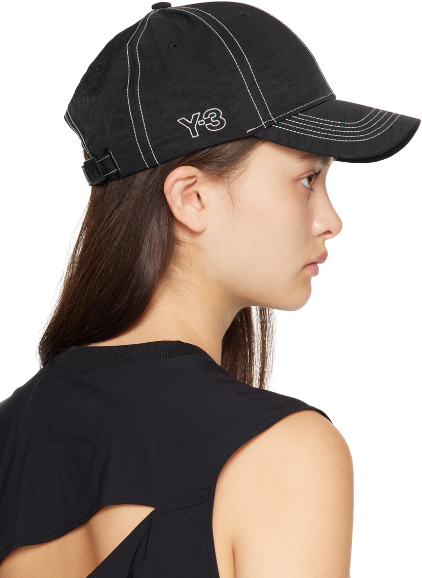 Y-3 Black Contrast Stitch Cap Y-3