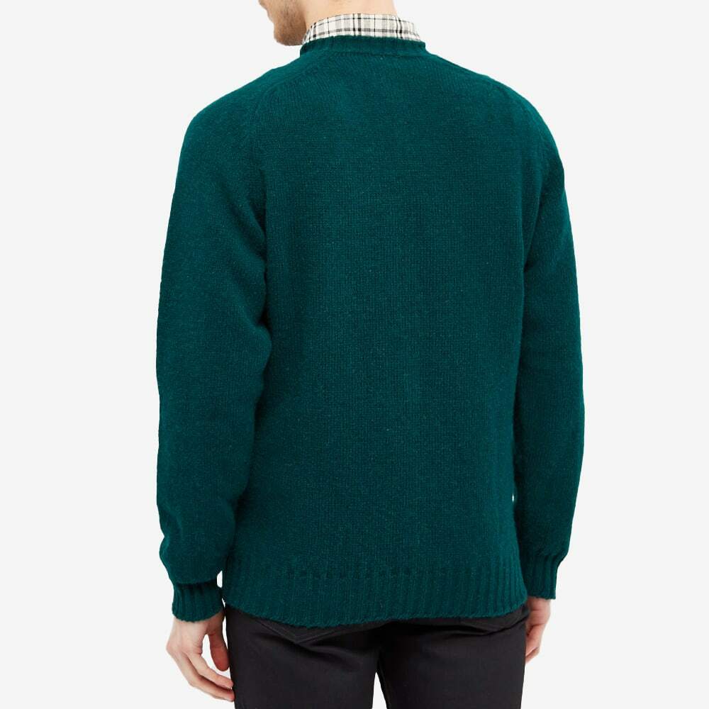 Jamieson's of Shetland Men's Crew Knit in Green Jamieson's of Shetland