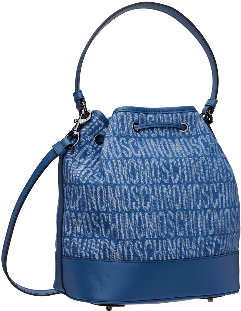 Moschino Blue Denim Jacquard Bag Moschino