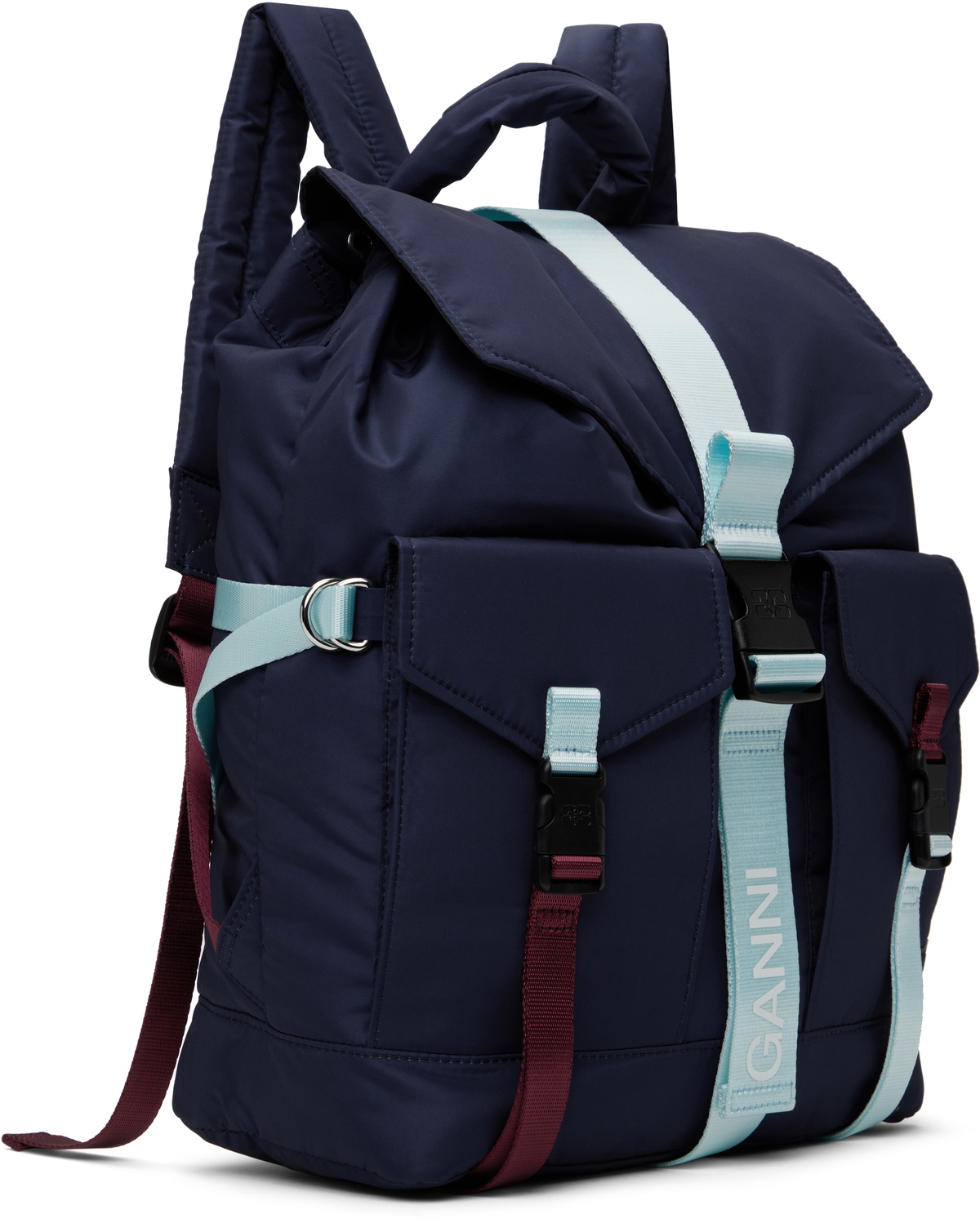 GANNI Navy Tech Backpack GANNI