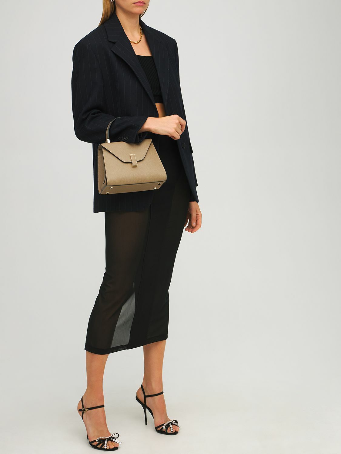 VALEXTRA - Mini Iside Grained Leather Bag Valextra