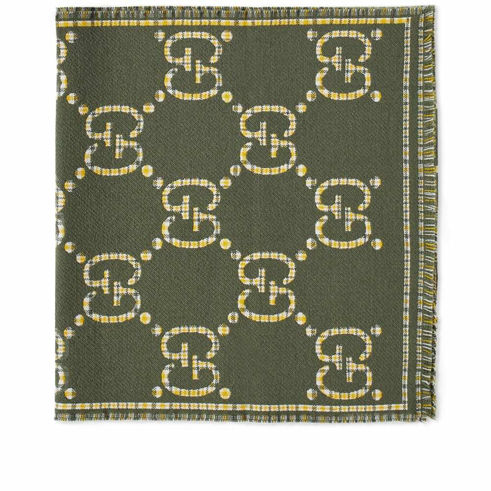 Gucci Men's GG Scarf in Olive Gucci