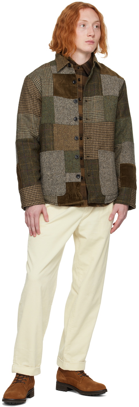 RRL Brown & Khaki Patchwork Jacket RRL