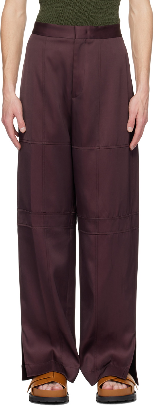 Jil Sander Brown Paneled Trousers Jil Sander