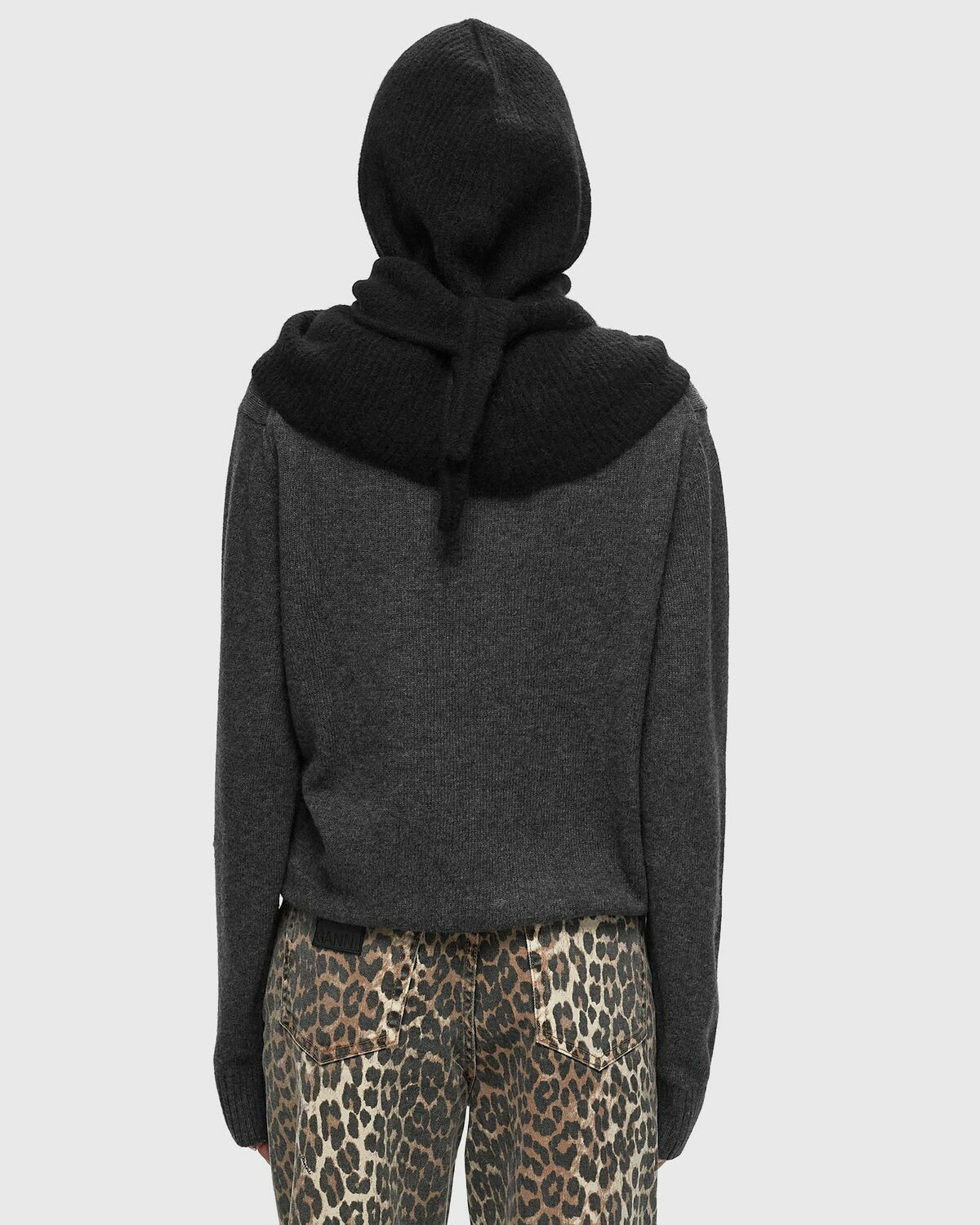 Ganni Soft Wool Balaclava Black Balaclavas GANNI