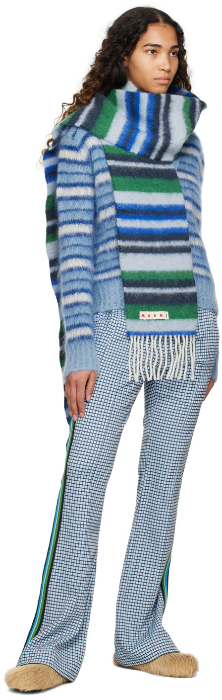 Marni Blue Stripe Scarf Marni