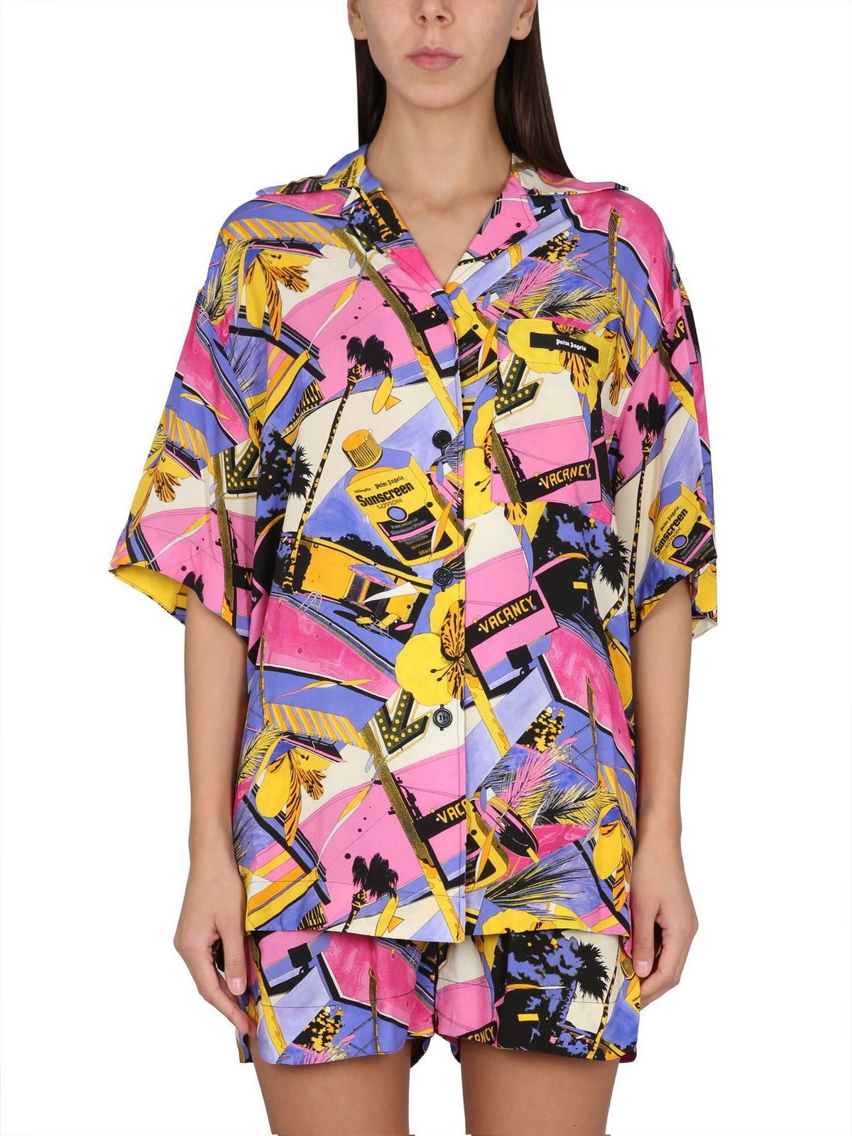 Palm Angels Miami Mix Print Shirt Palm Angels