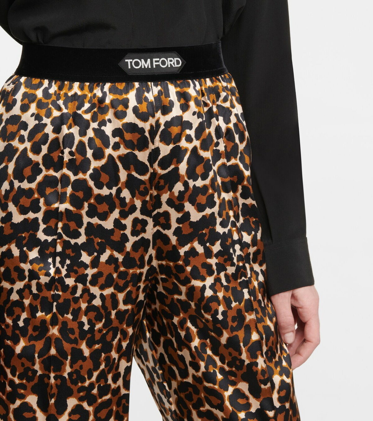 Tom Ford Leopard-print silk-blend straight pants TOM FORD