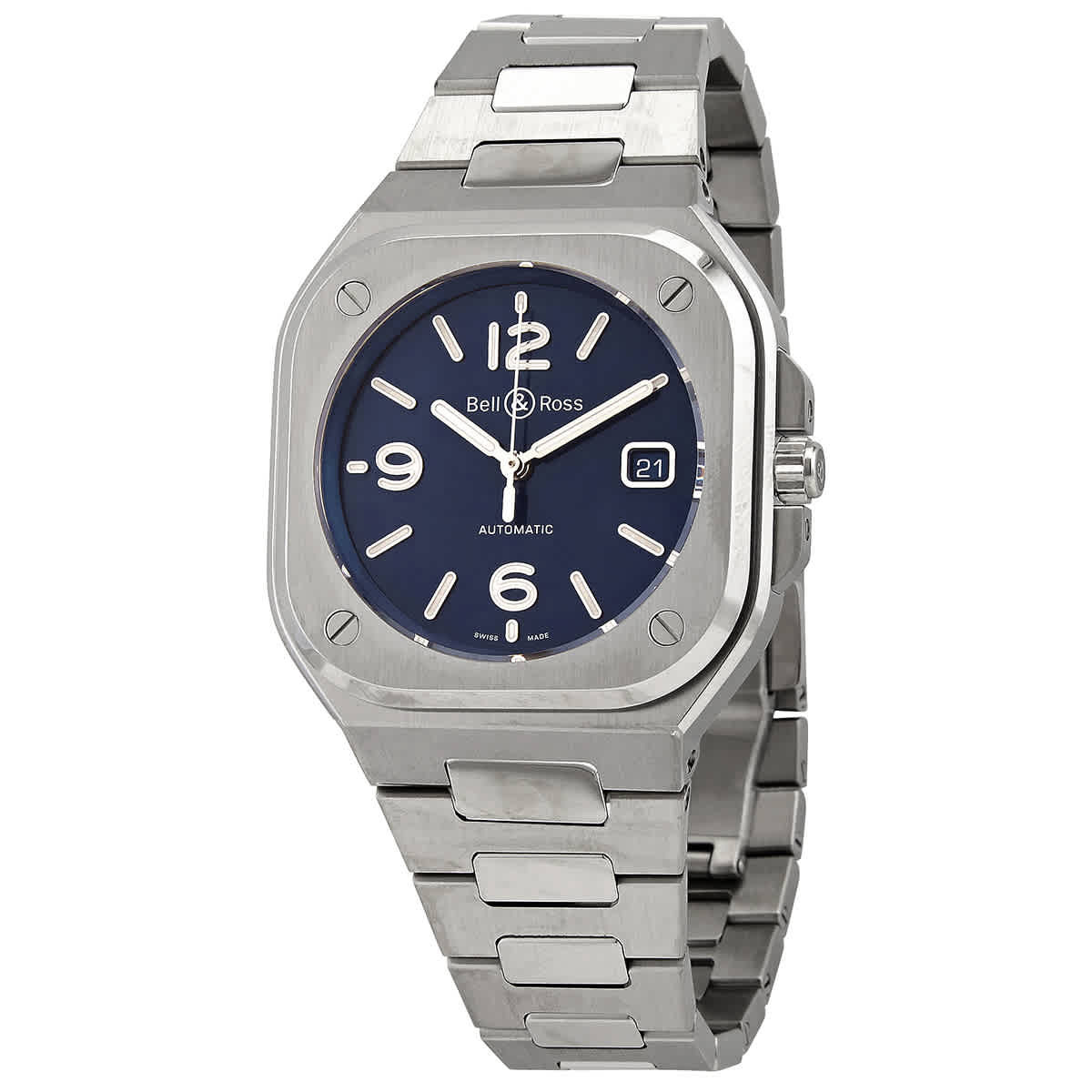 Bell and Ross BR 05 Blue Steel Automatic Blue Dial Mens Watch BR05A-BLU ...