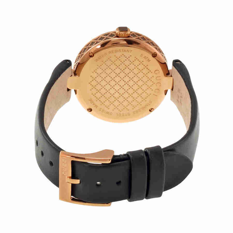 Gucci Diamatissima Black Lacquered Dial Ladies Watch YA141401 Gucci