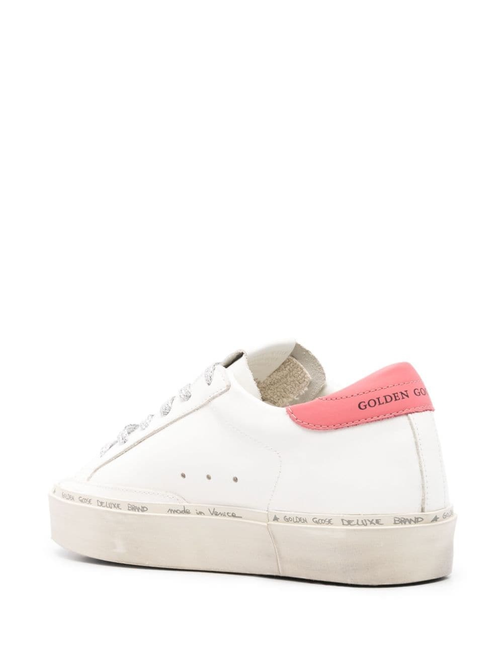 GOLDEN GOOSE - Hi Star Leather Sneakers Golden Goose Deluxe Brand