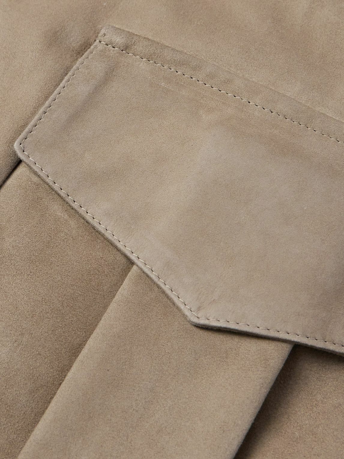 Stòffa - Suede Bomber Jacket - Neutrals STÒFFA