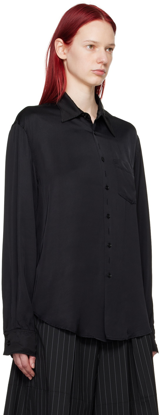 MM6 Maison Margiela Black Cutout Shirt MM6 Maison Margiela