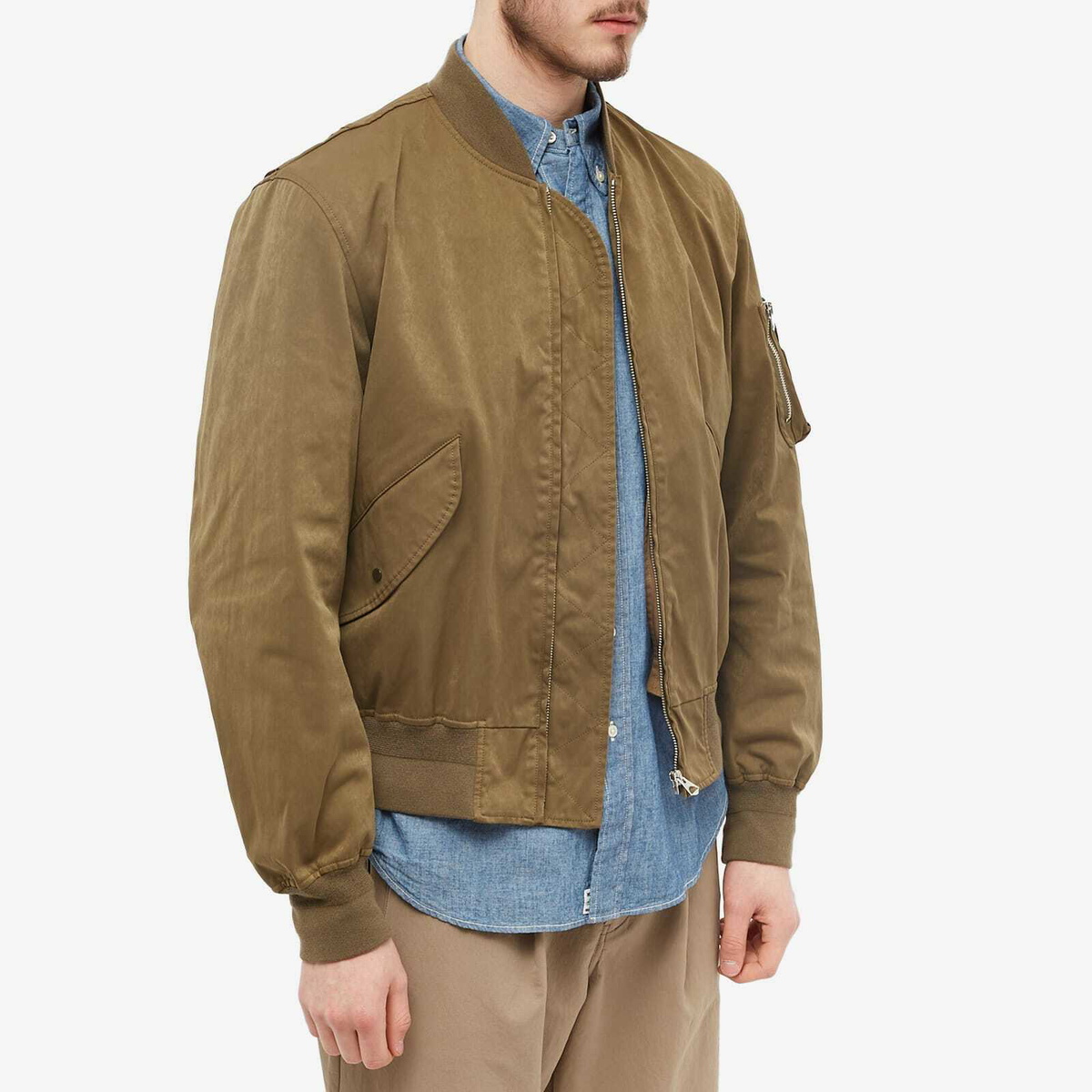 Ten C Men's Flight Jacket in Olive Ten C