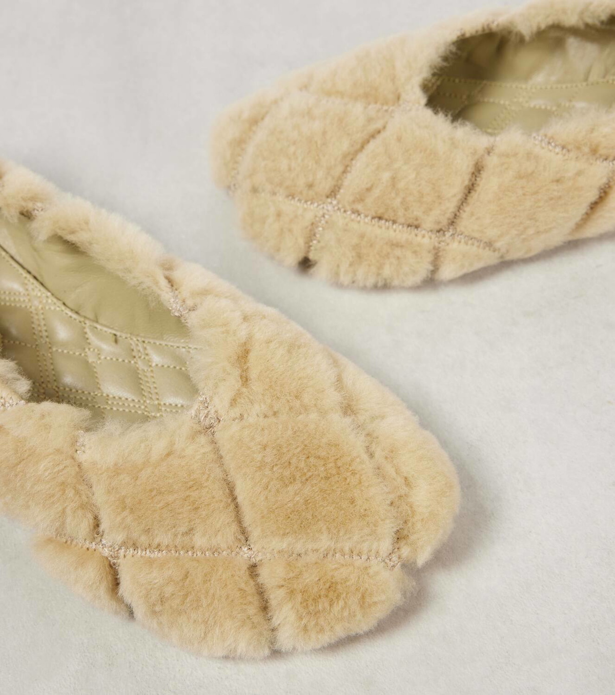 Burberry Baby quilted shearling ballet flats Burberry