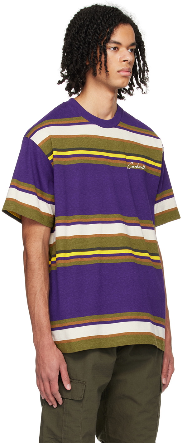 Carhartt Work In Progress Purple Morcom T-Shirt Carhartt WIP