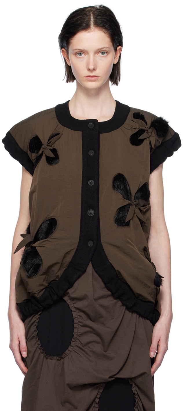 J.Kim Brown Kamzol Vest J.KIM