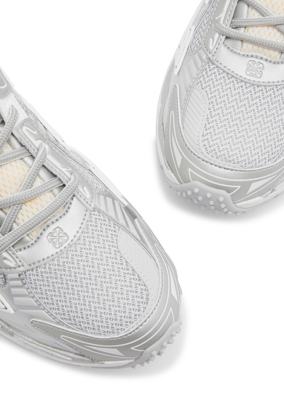 Off-white Be Right Back Panelled Mesh Sneakers Grey Off-White