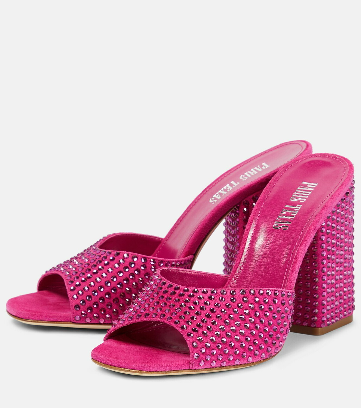 Paris Texas - Holly Anja embellished suede mules Paris Texas