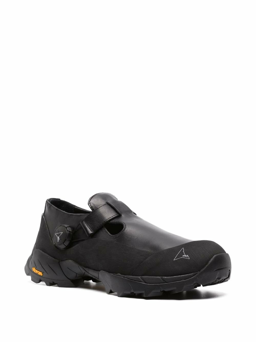 ROA Black Mary Jane Tread Leather Loafers ROA