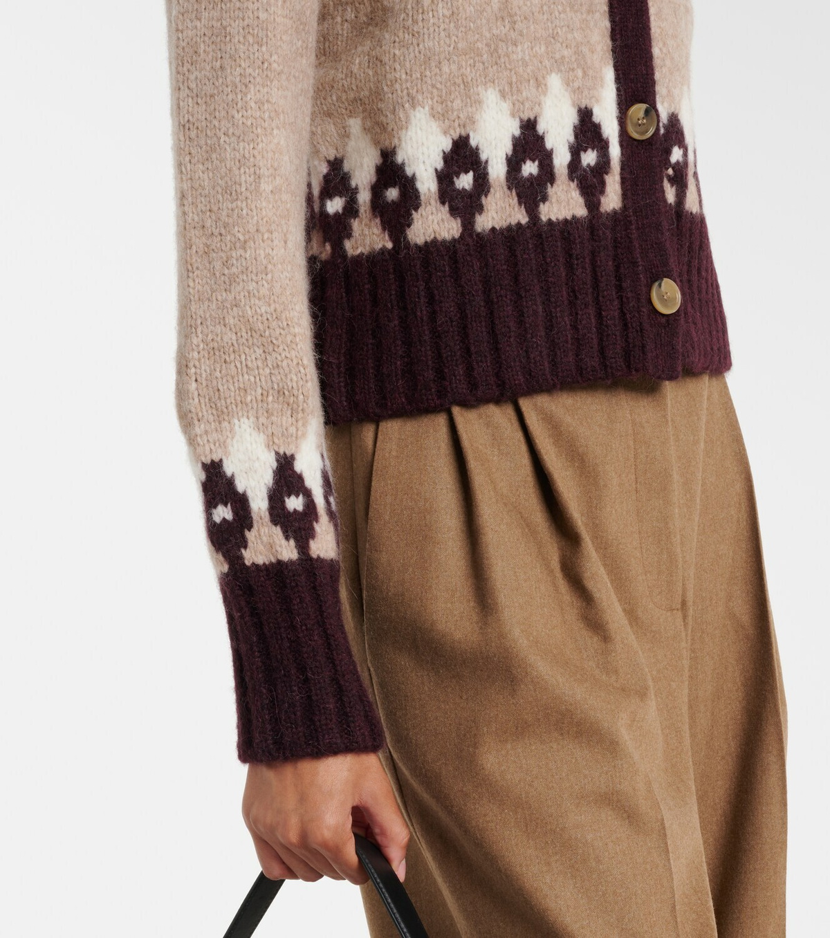 Veronica Beard Christina Fair Isle alpaca-blend cardigan Veronica Beard