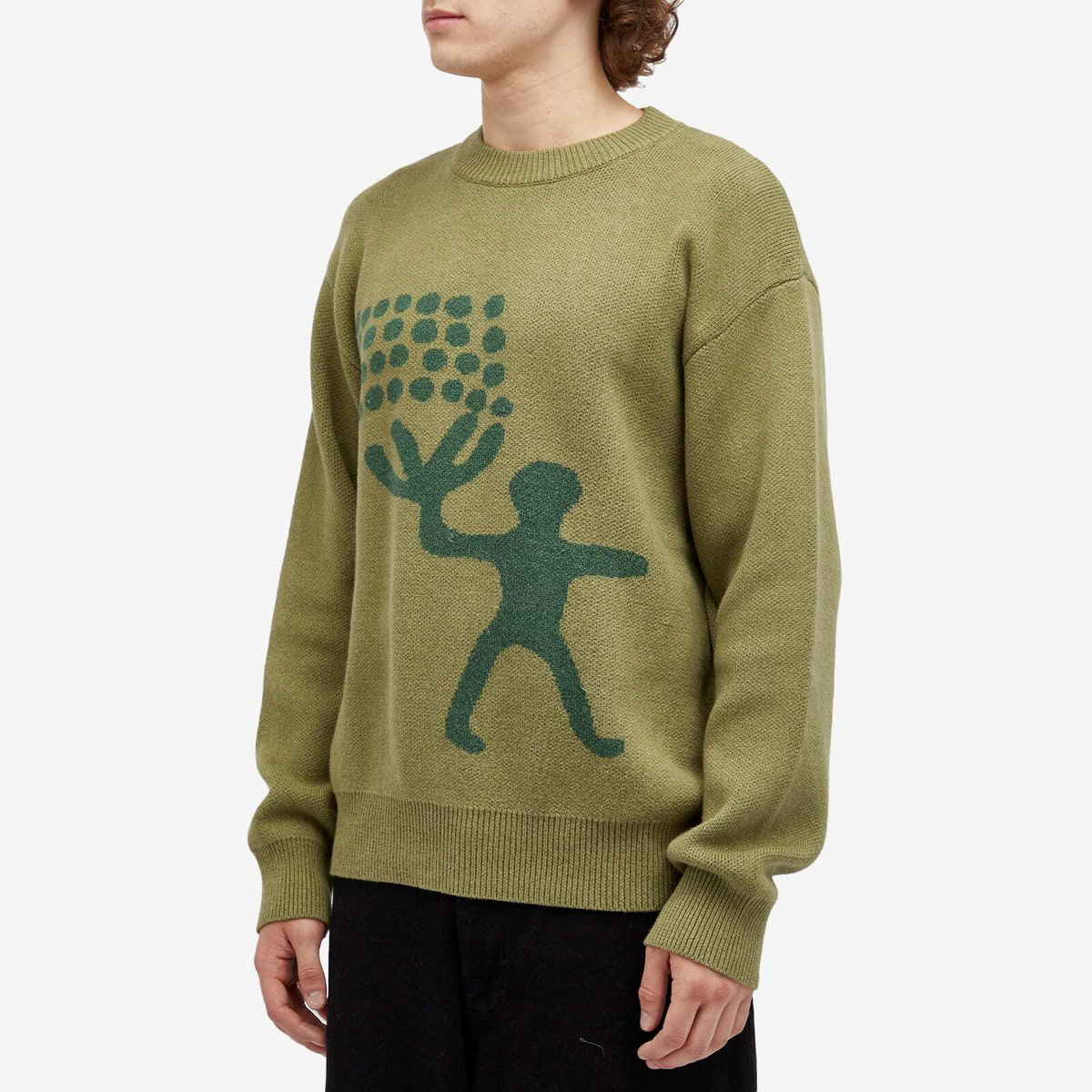 Heresy Men's Early Man Knit Crew in Green Heresy