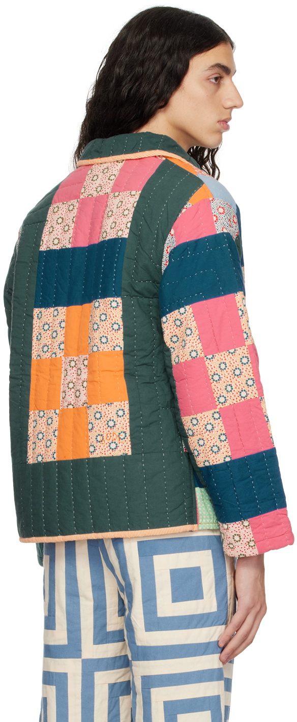 Bode Multicolor Dotted Daisy Quilt Jacket Bode