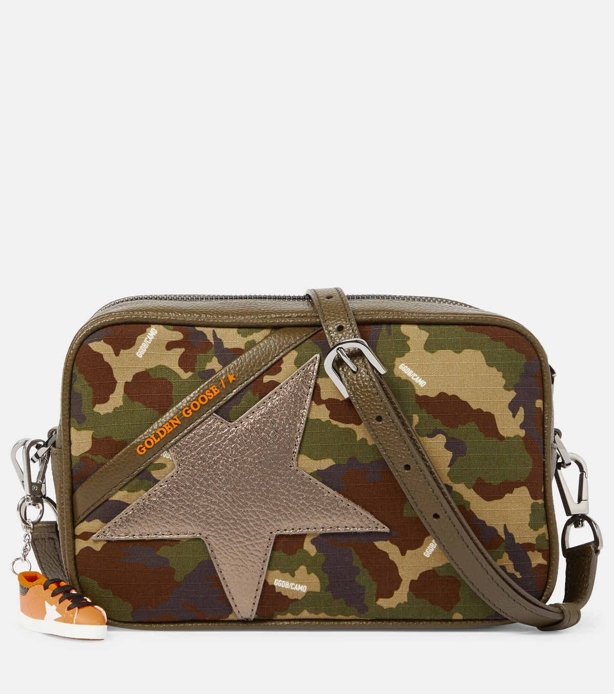 Golden Goose - Star Small leather and canvas crossbody bag Golden Goose ...