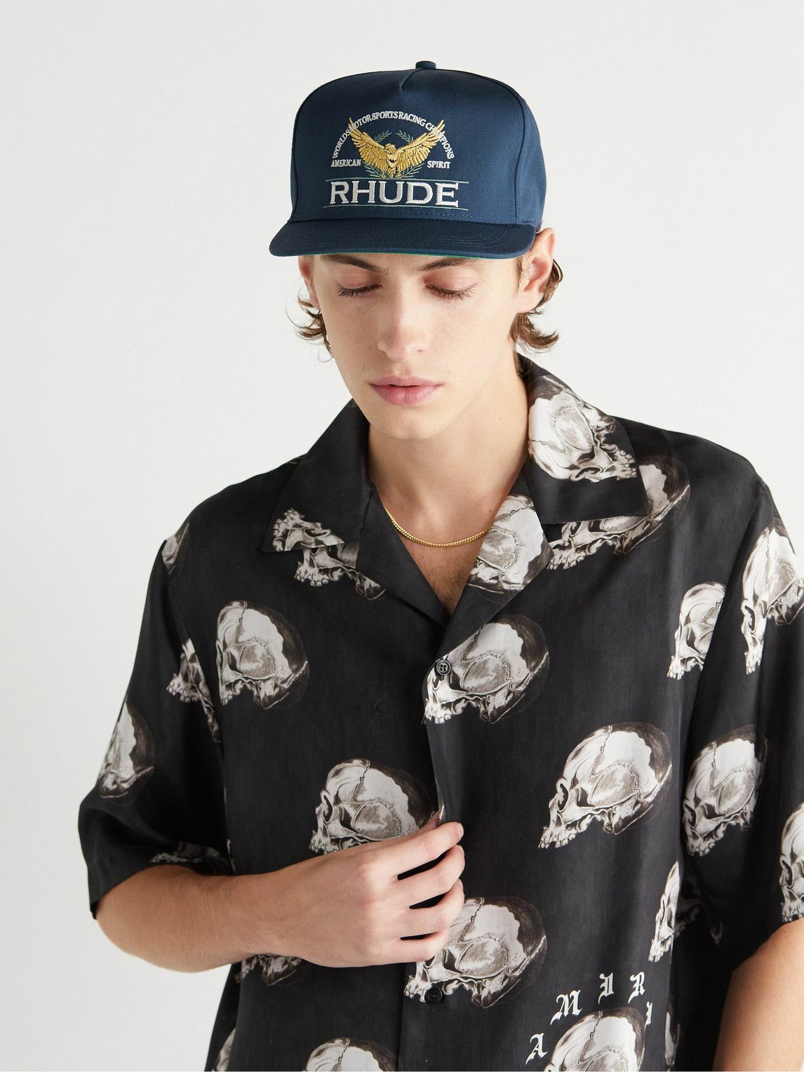 Rhude - American Spirit Logo-Embroidered Twill Trucker Cap Rhude