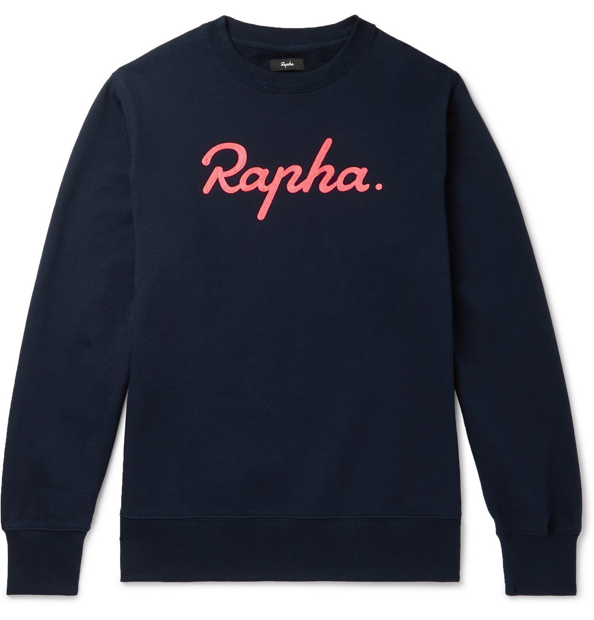 Rapha - Logo-Embroidered Fleece-Back Cotton-Jersey Sweatshirt - Blue Rapha