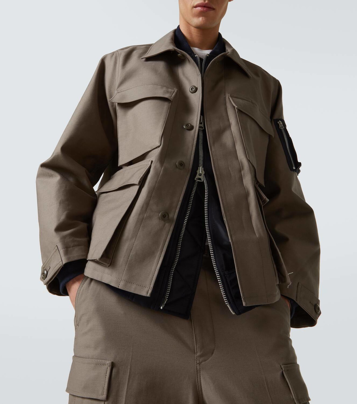 Sacai Layered cotton jacket Sacai