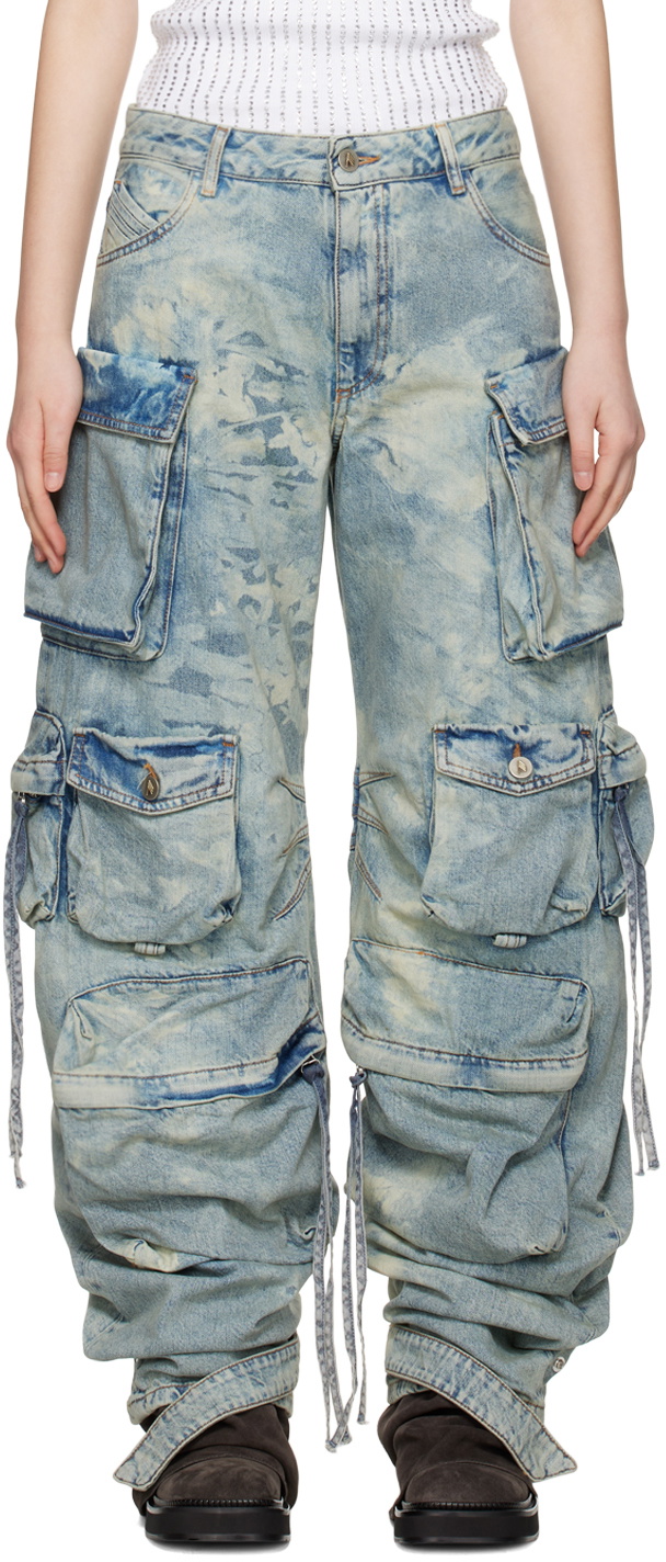 The Attico Blue Fern Jeans The Attico