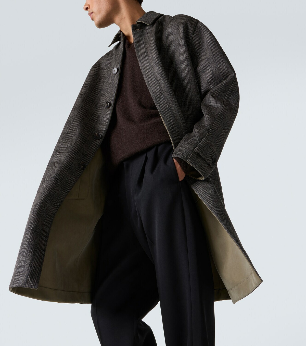 The Row Palo reversible wool and silk car coat The Row
