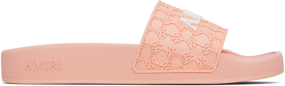 AMIRI Pink MA Quad Pool Slides Amiri