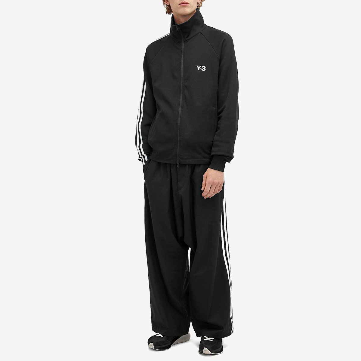 Y-3 Men's 3-Stripe Track Top in Black Y-3