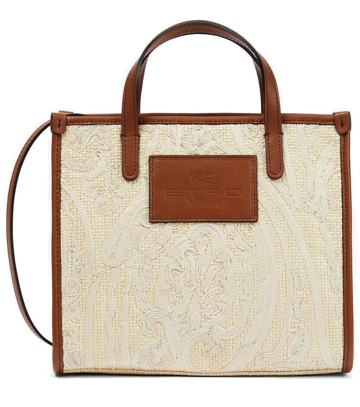 Etro - Globetrotter Small embroidered tote bag Etro