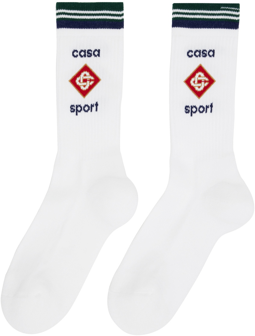 Casablanca White Casa Sport Socks Casablanca