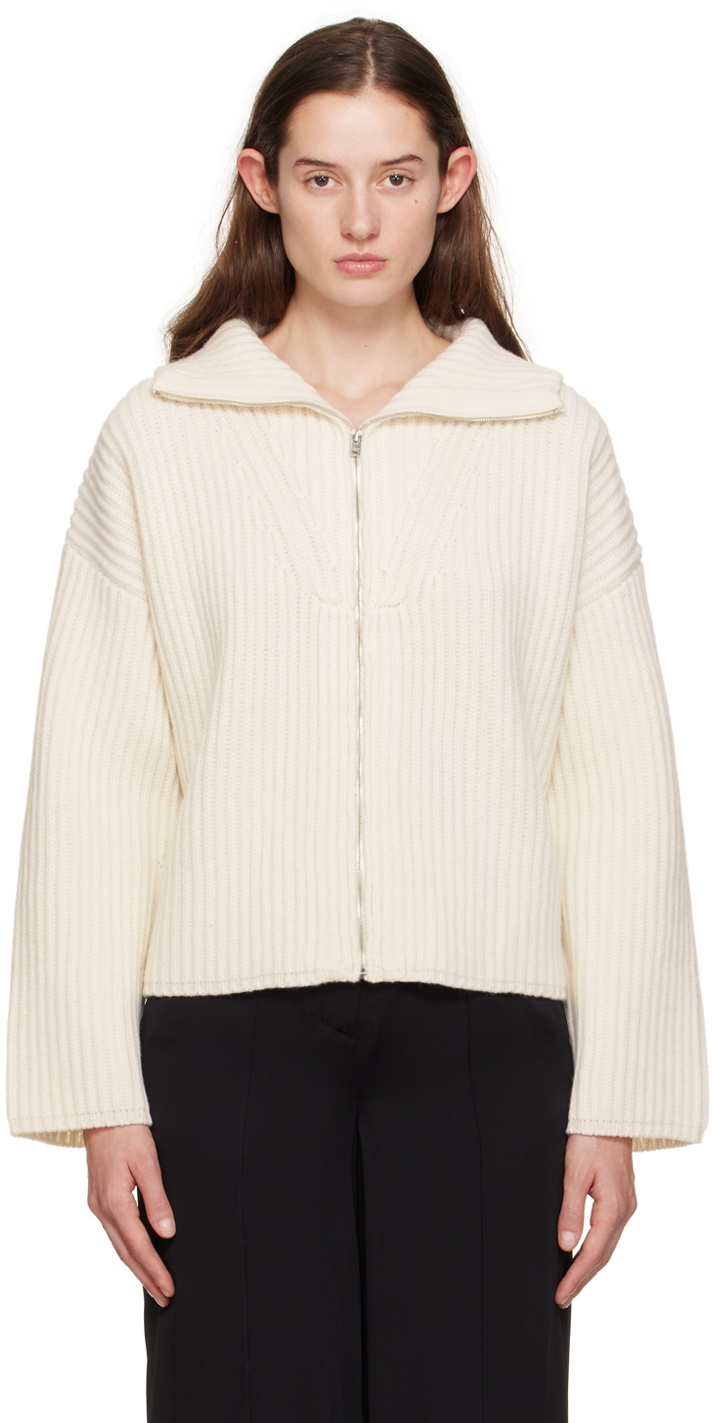 Joseph Off-White Zip Through Sweater Joseph