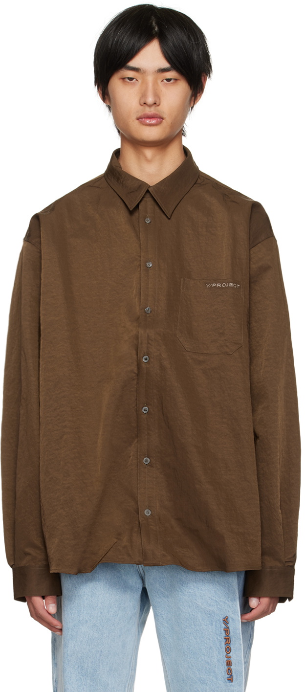 Y/Project SSENSE Exclusive Brown Wire Shirt Y/Project