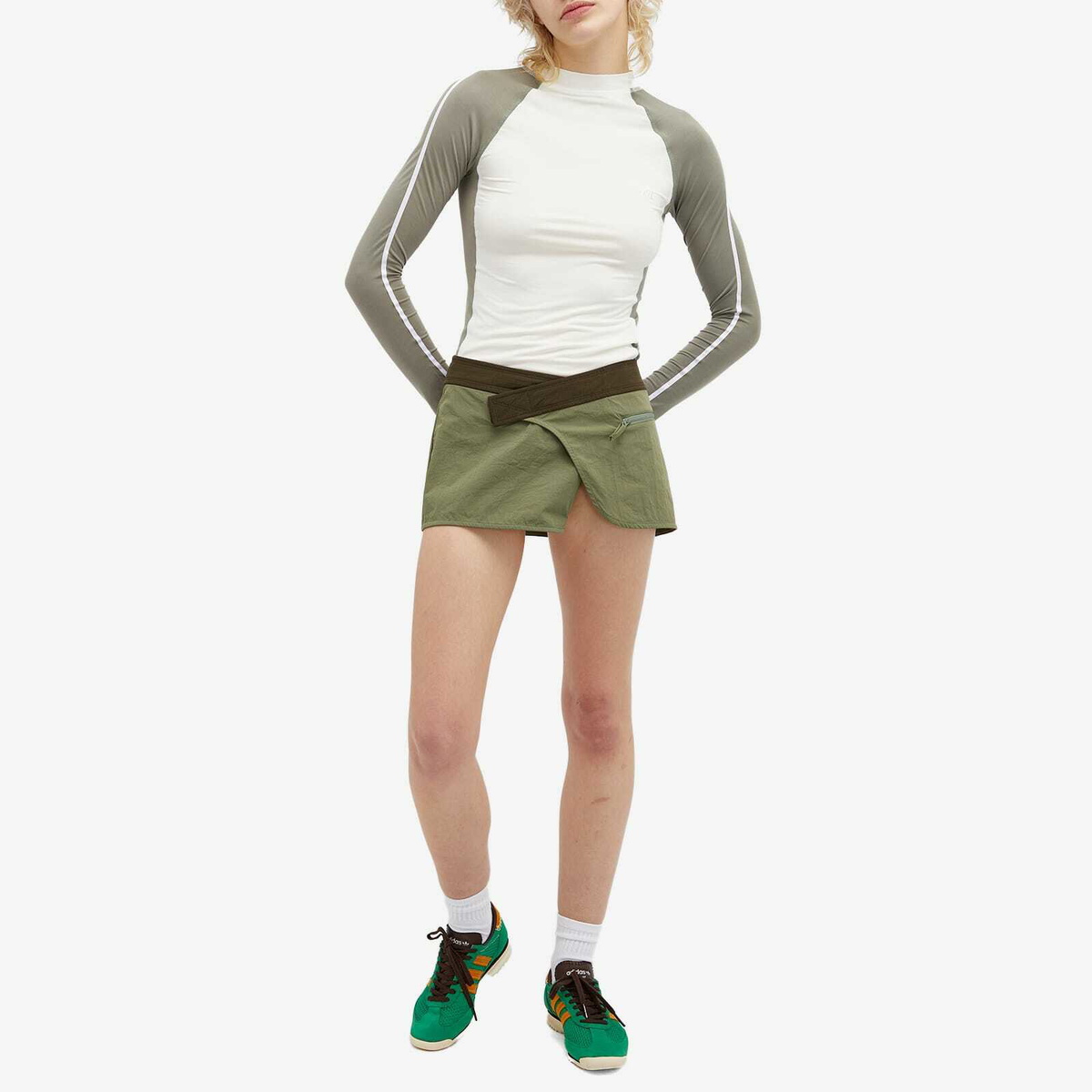 Miaou Women's Madeline Long Sleeve Top in Dove Miaou