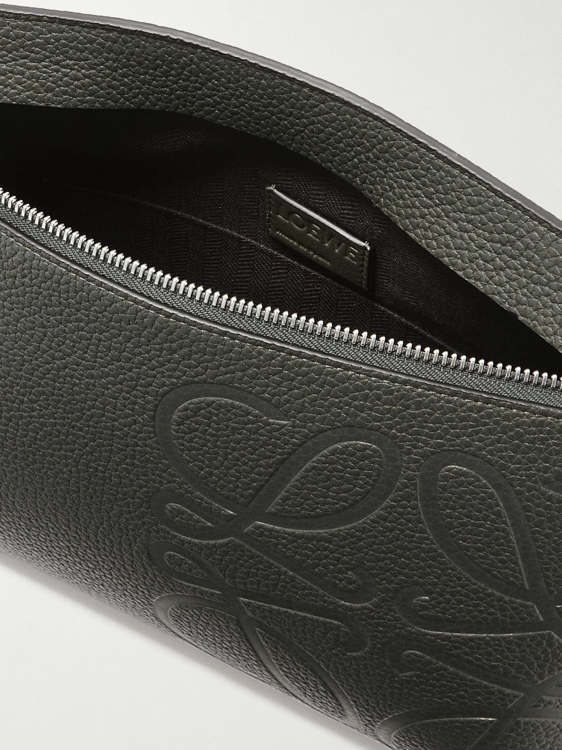 Loewe - Logo-Debossed Full-Grain Leather Pouch Loewe
