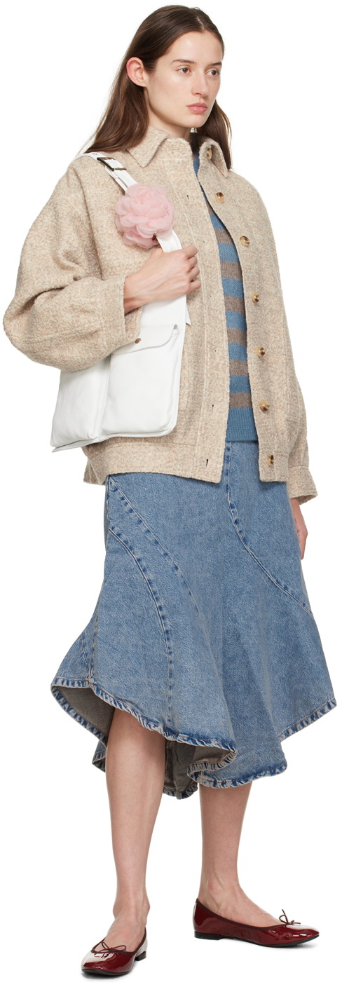Caro Editions Blue & Taupe Ines Vest Caro Editions