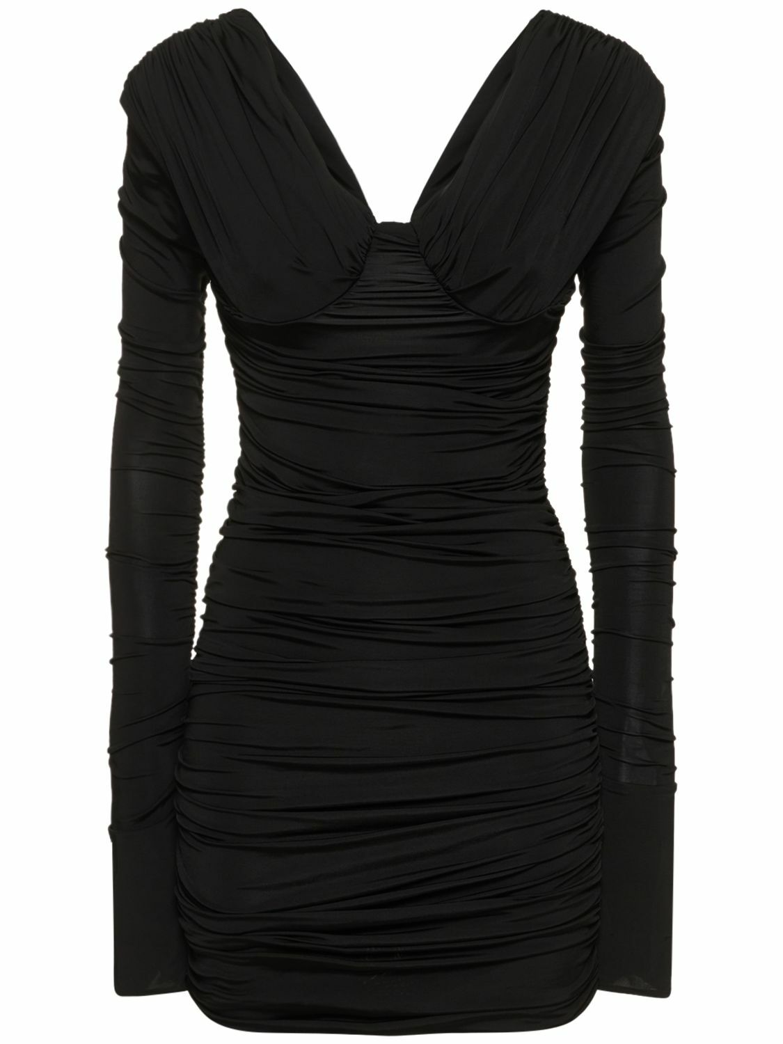 GIUSEPPE DI MORABITO Ruched Stretch Jersey Mini Dress Giuseppe di Morabito