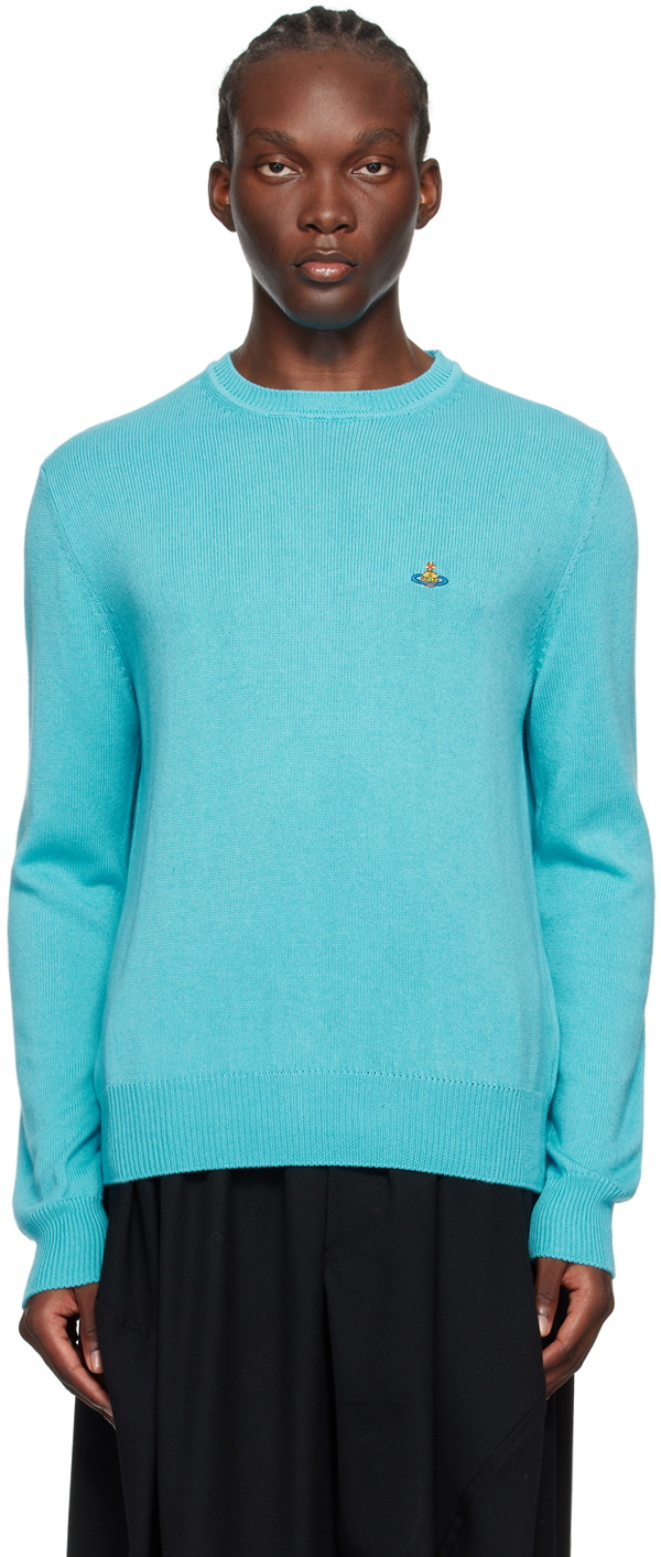 Vivienne Westwood Blue Alex Round Neck Sweater Vivienne Westwood