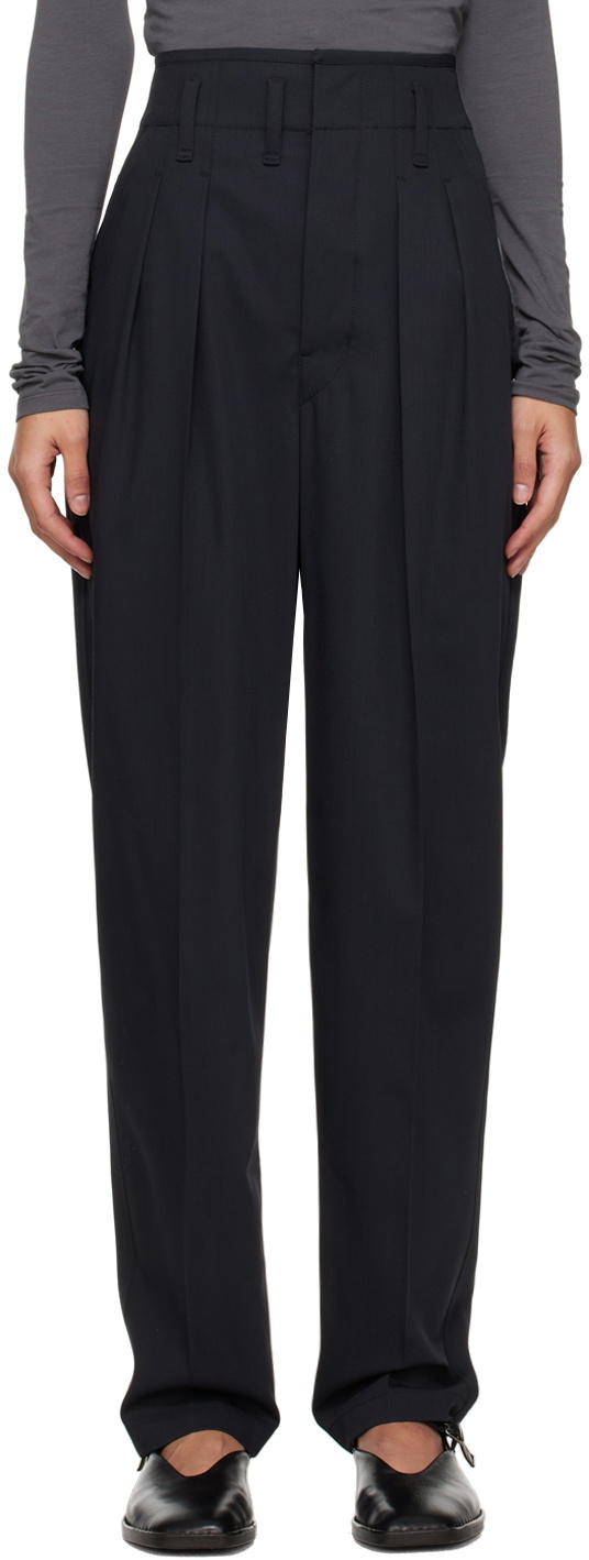 LEMAIRE Black Pleated Pants Lemaire